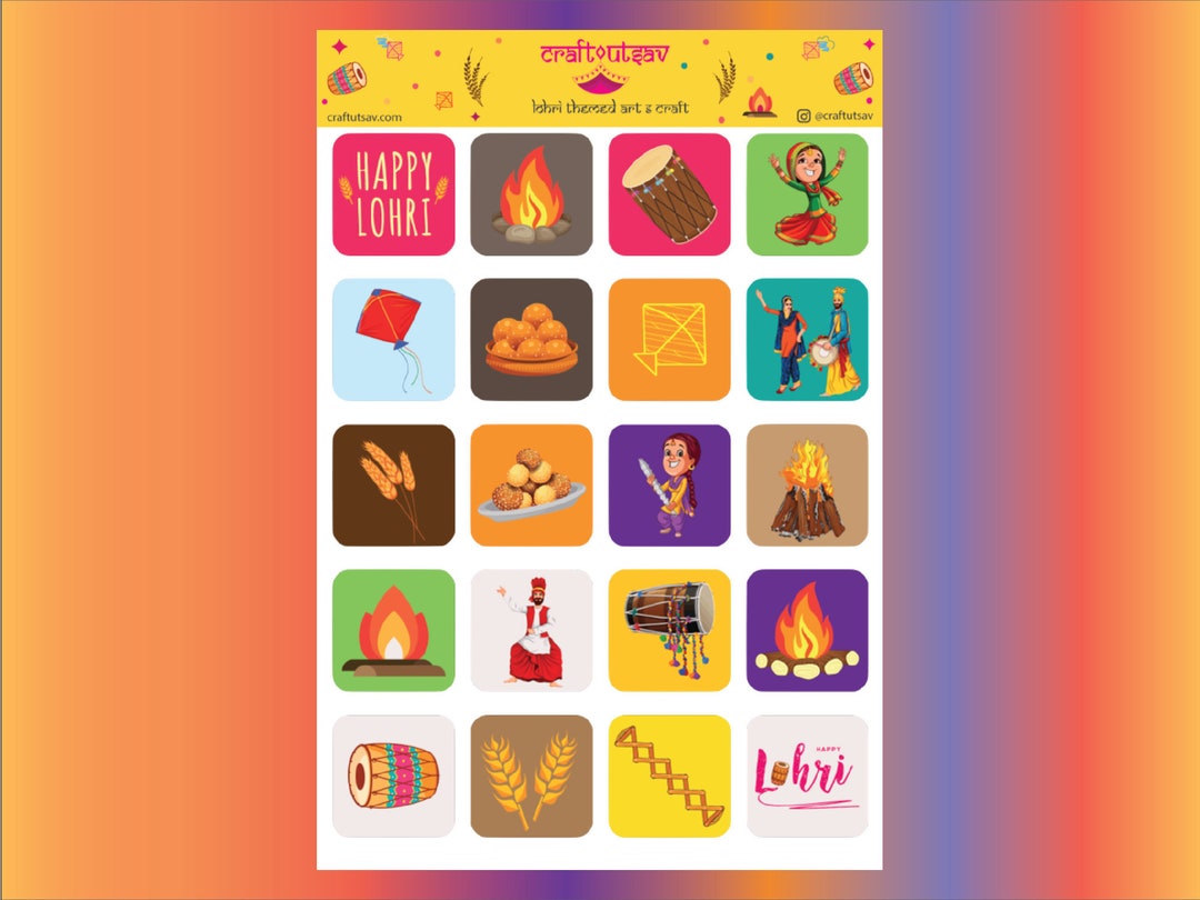 Lohri Stickers - 20 Stickers on 1 Sticker Sheet - Etsy