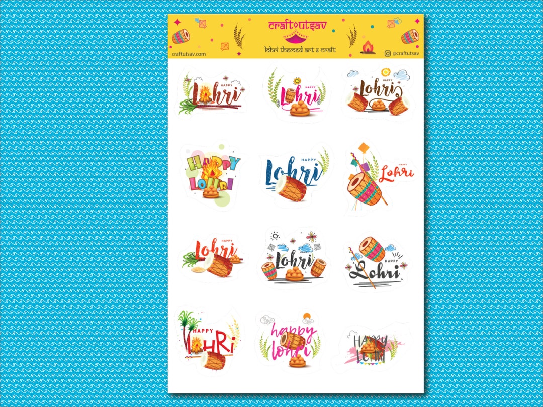 Happy Lohri Stickers 12 Stickers on 1 Sticker Sheet - Etsy