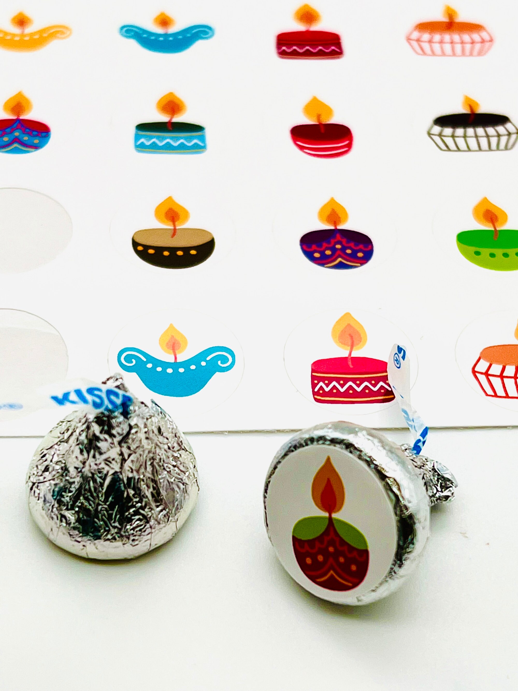 Diwali Diya Stickers 20/25 Stickers on 1 Sticker Sheet - Etsy