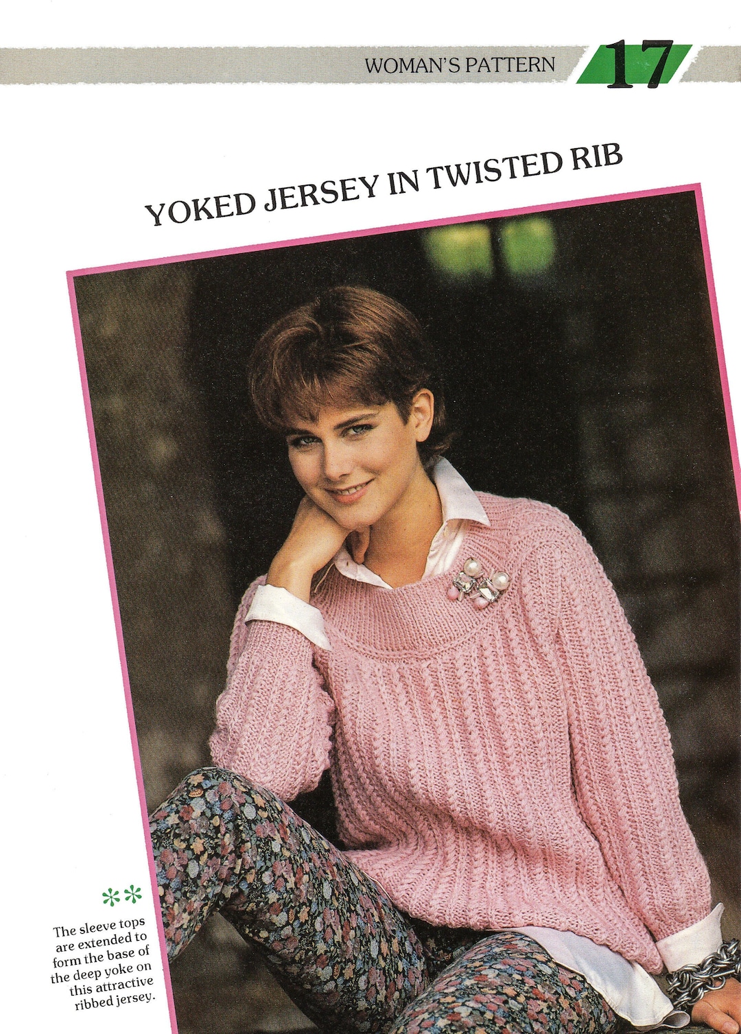 Vintage Womans Jersey Knitting Pattern PDF Instant Download - Etsy