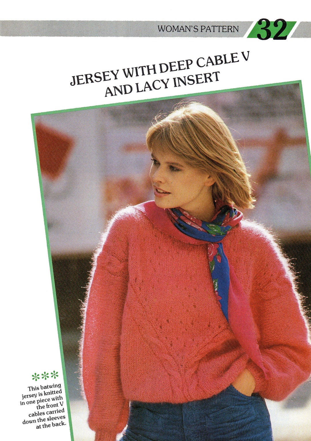 Vintage Womans Jersey Knitting Pattern PDF Instant Download - Etsy