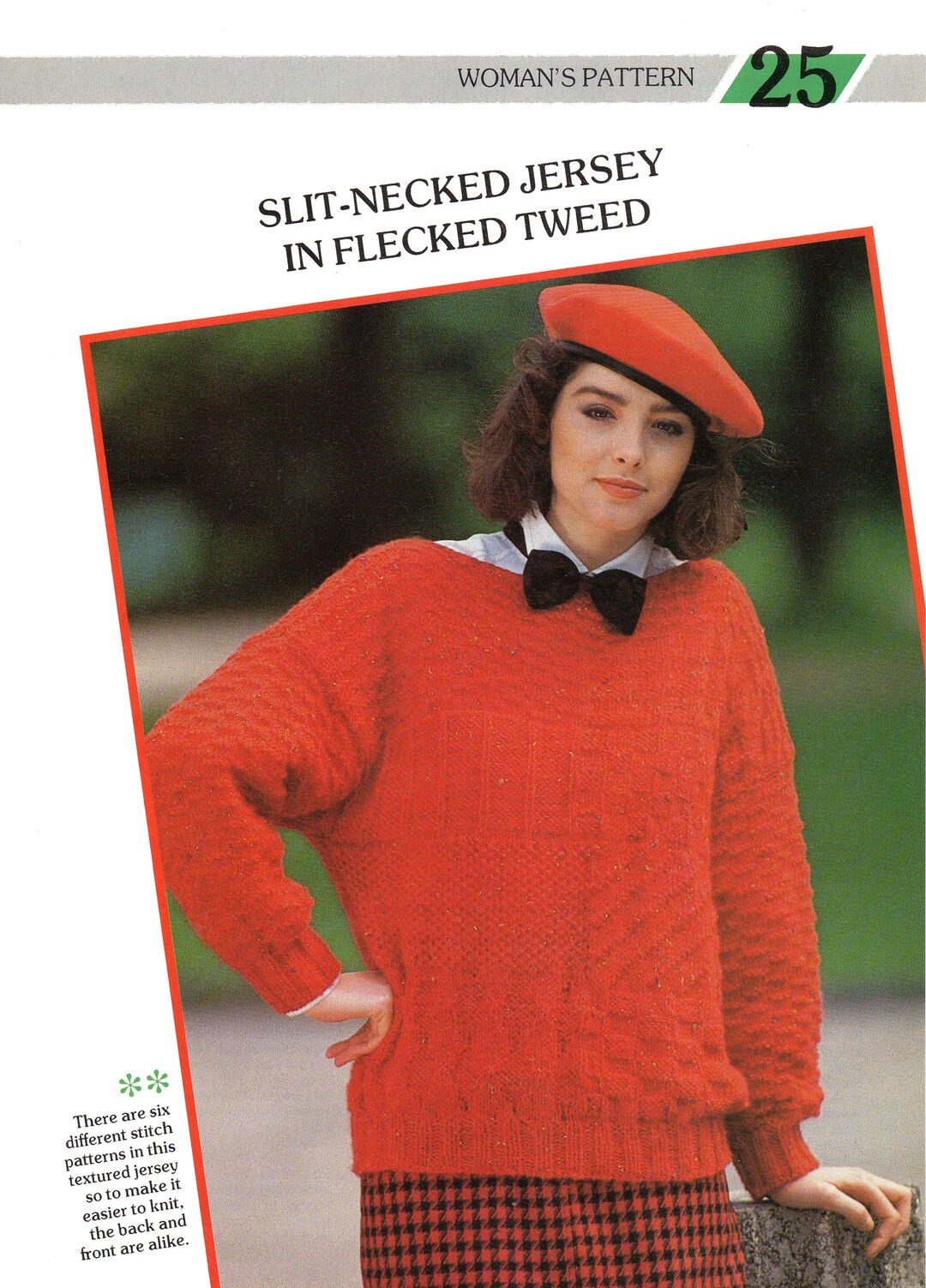 Vintage Womans Jersey Knitting Pattern PDF Instant Download 1980 - Etsy