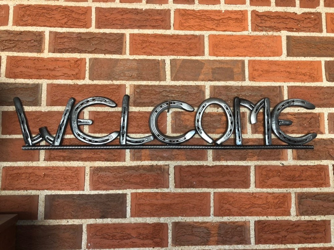 Horseshoe Welcome Sign - Etsy