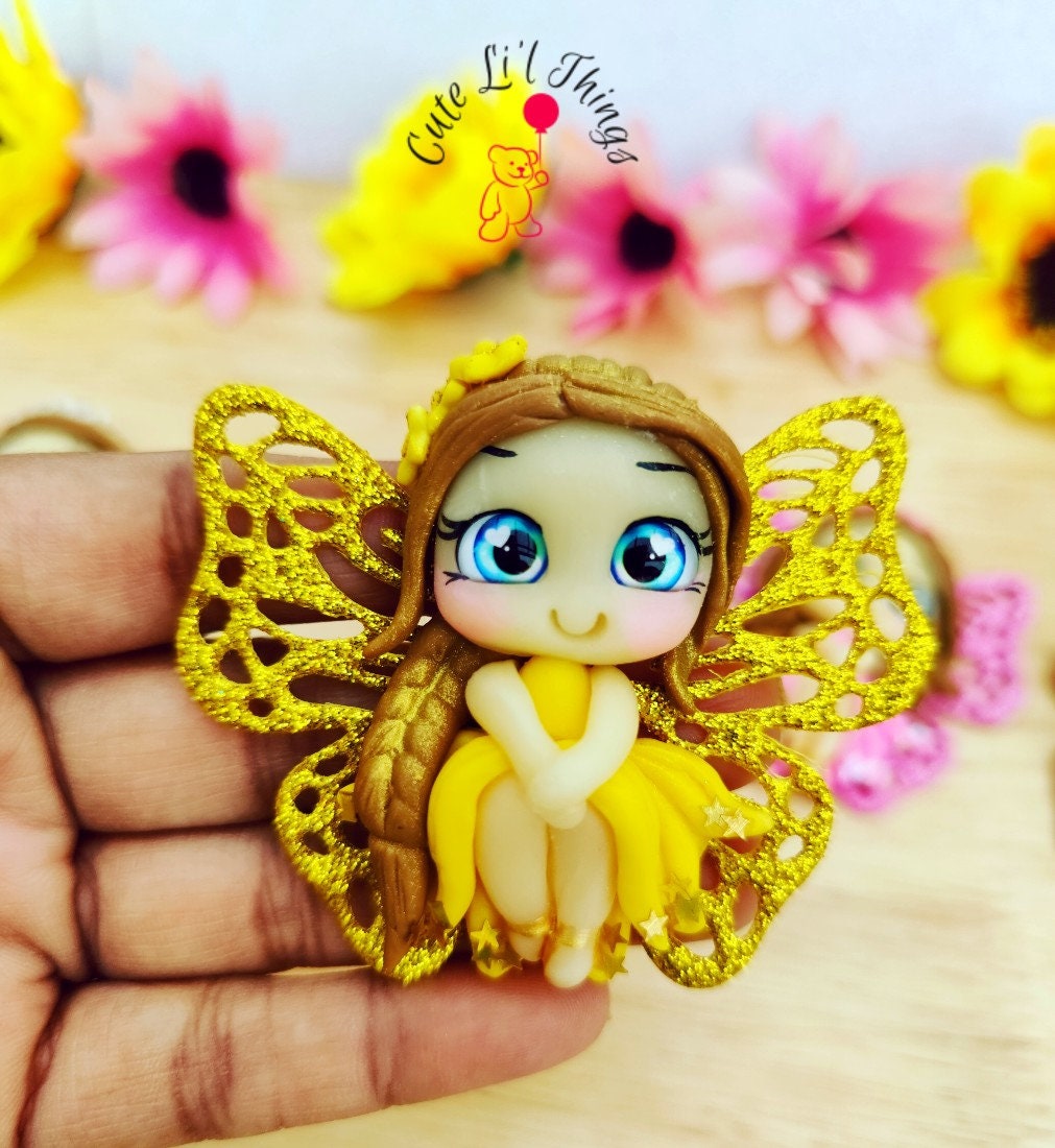 CLAY Dolls clay Dolls princess Figures bow Centerpieces - Etsy