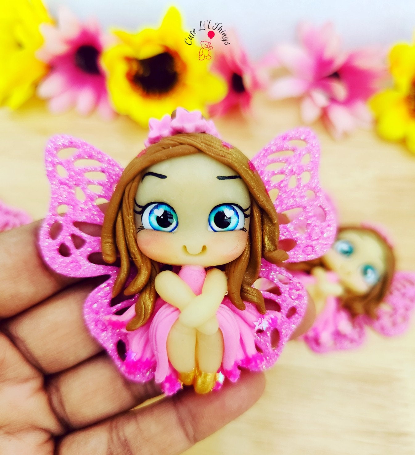 CLAY Dolls clay Dolls princess Figures bow Centerpieces - Etsy