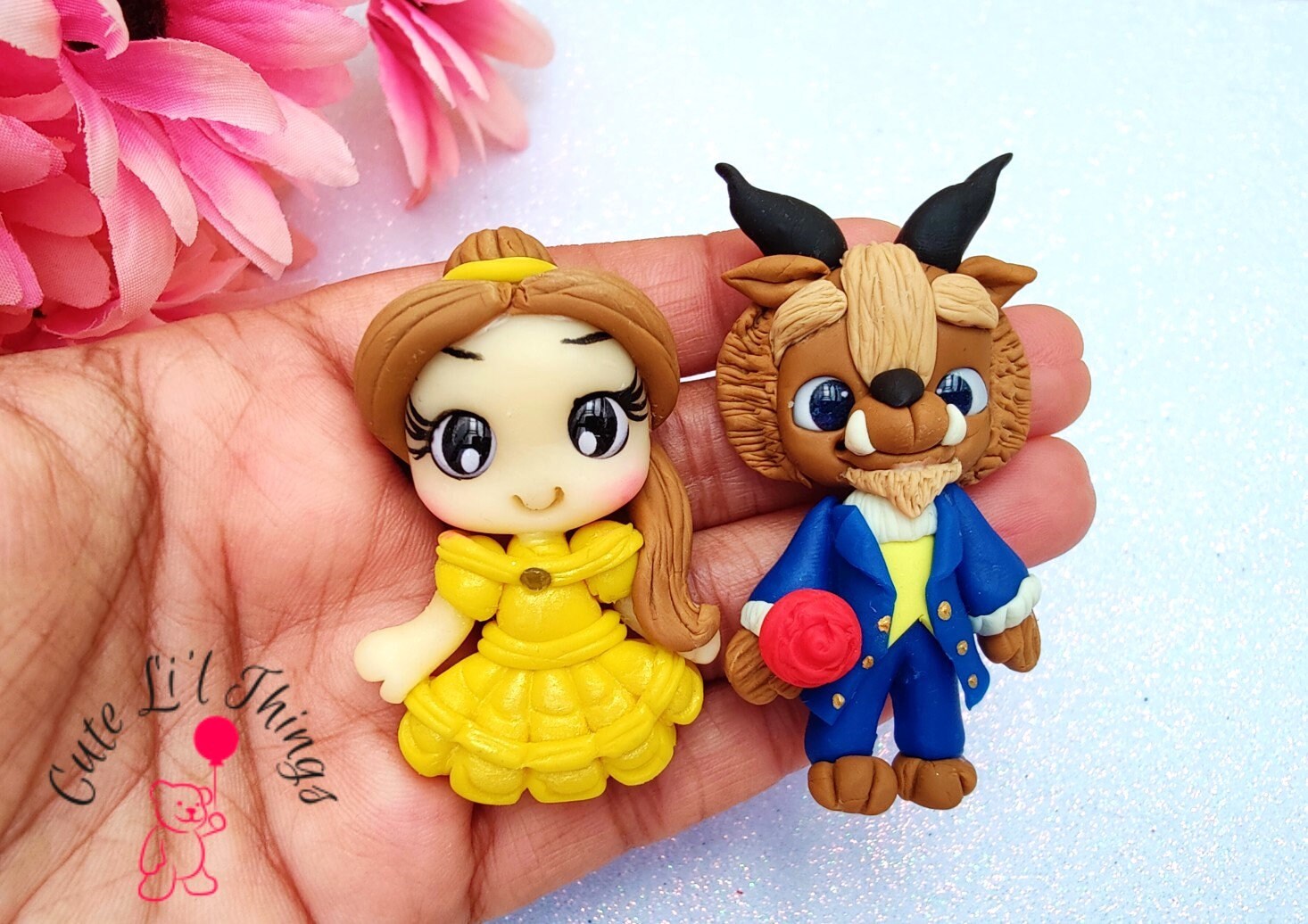 Beauty and the Beast, Disney Princess ,clay Dolls ,bow Centerpieces ...