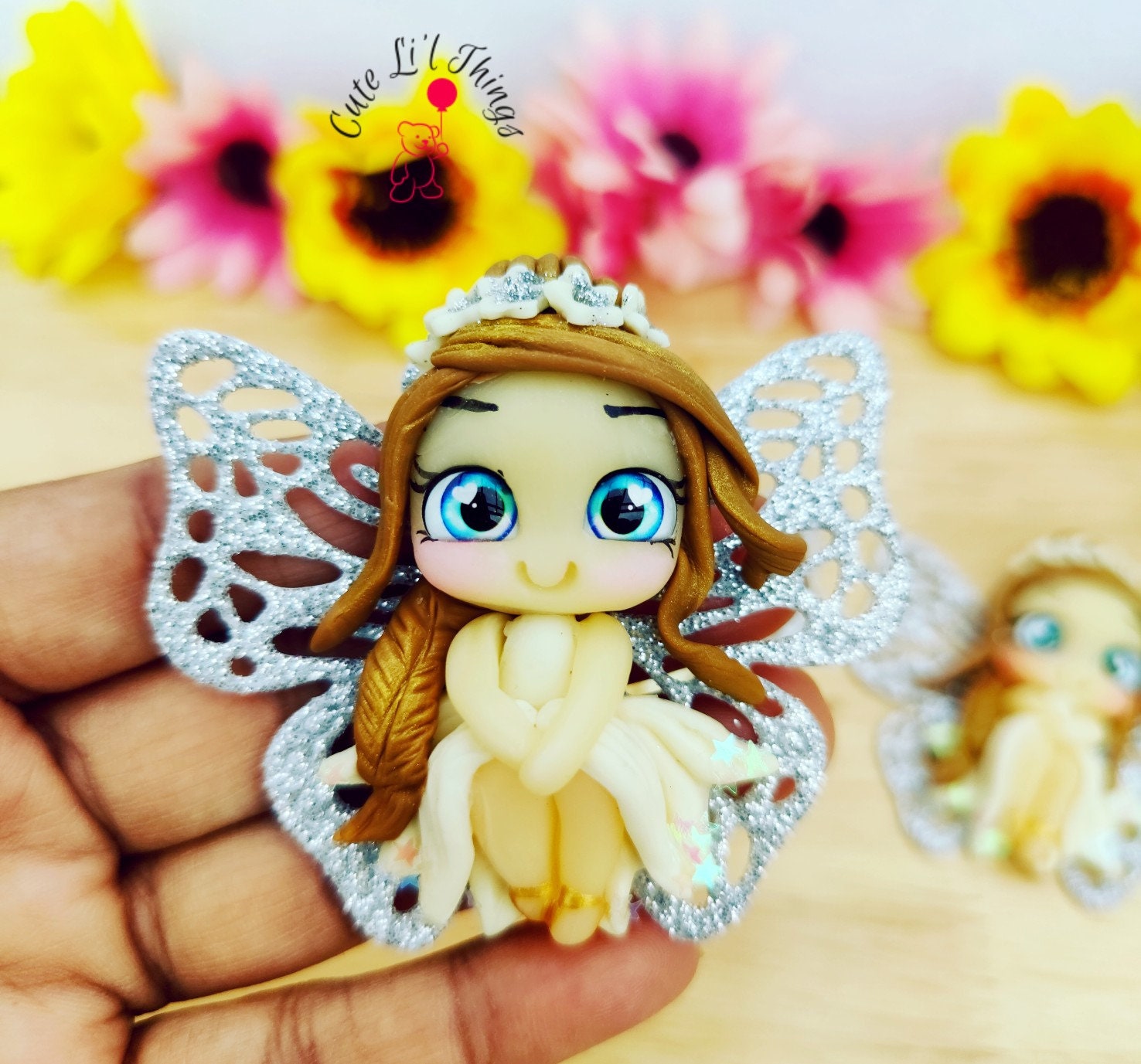 CLAY Dolls clay Dolls princess Figures bow Centerpieces - Etsy