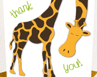 Giraffe Thank You - Etsy