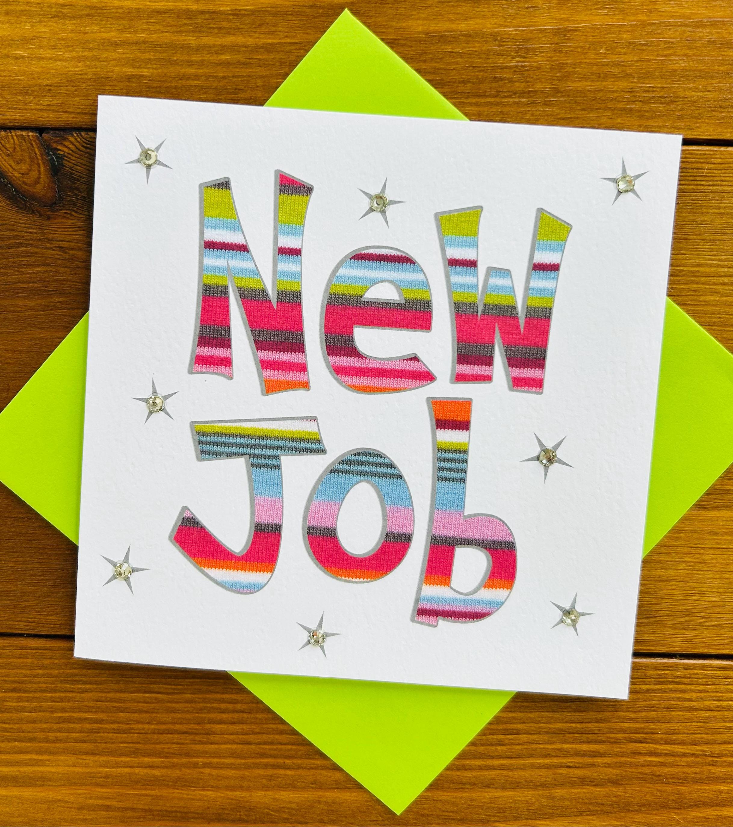 New Job Card (jewelled) - Etsy