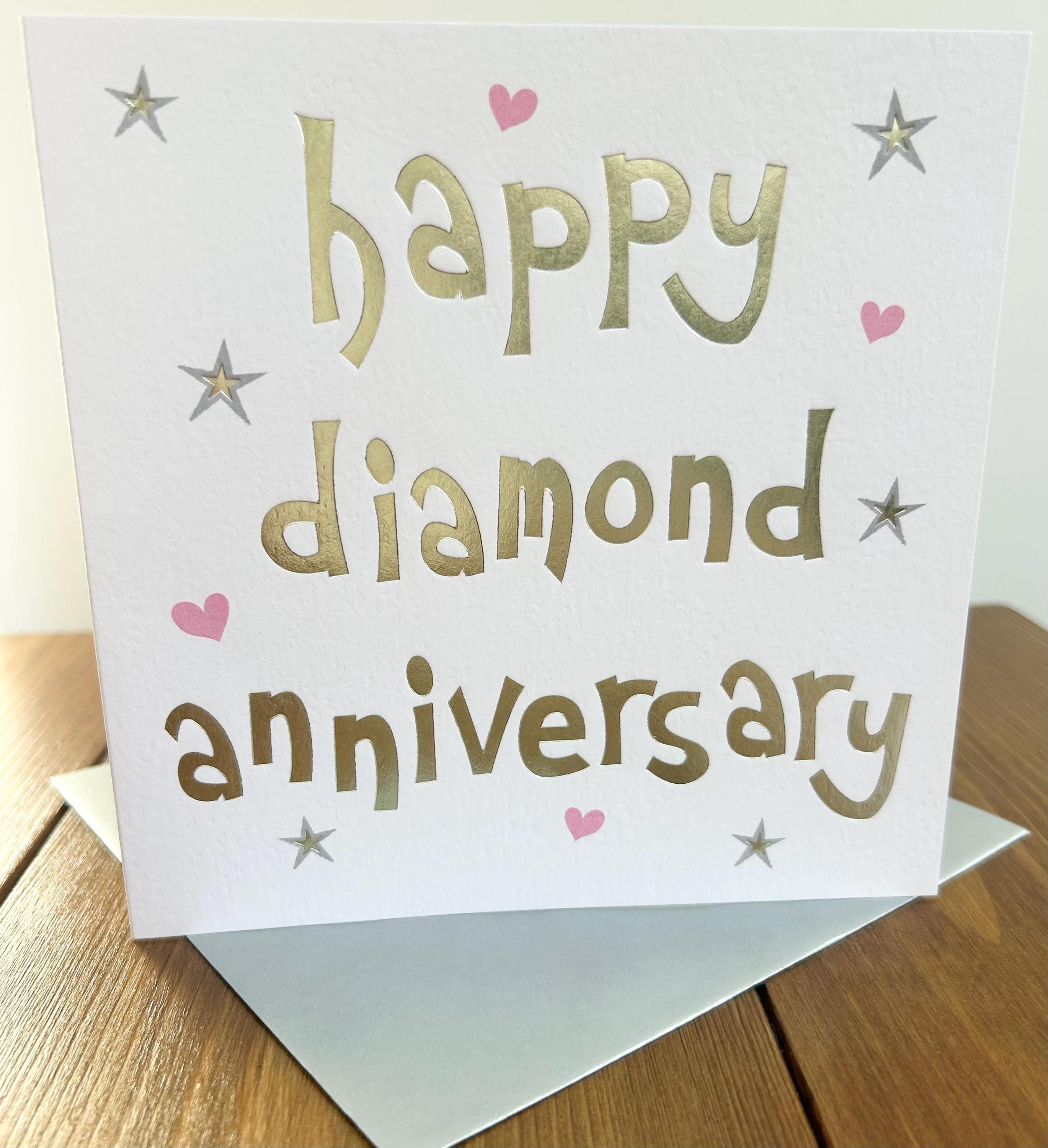 Diamond Anniversary Card - Etsy UK