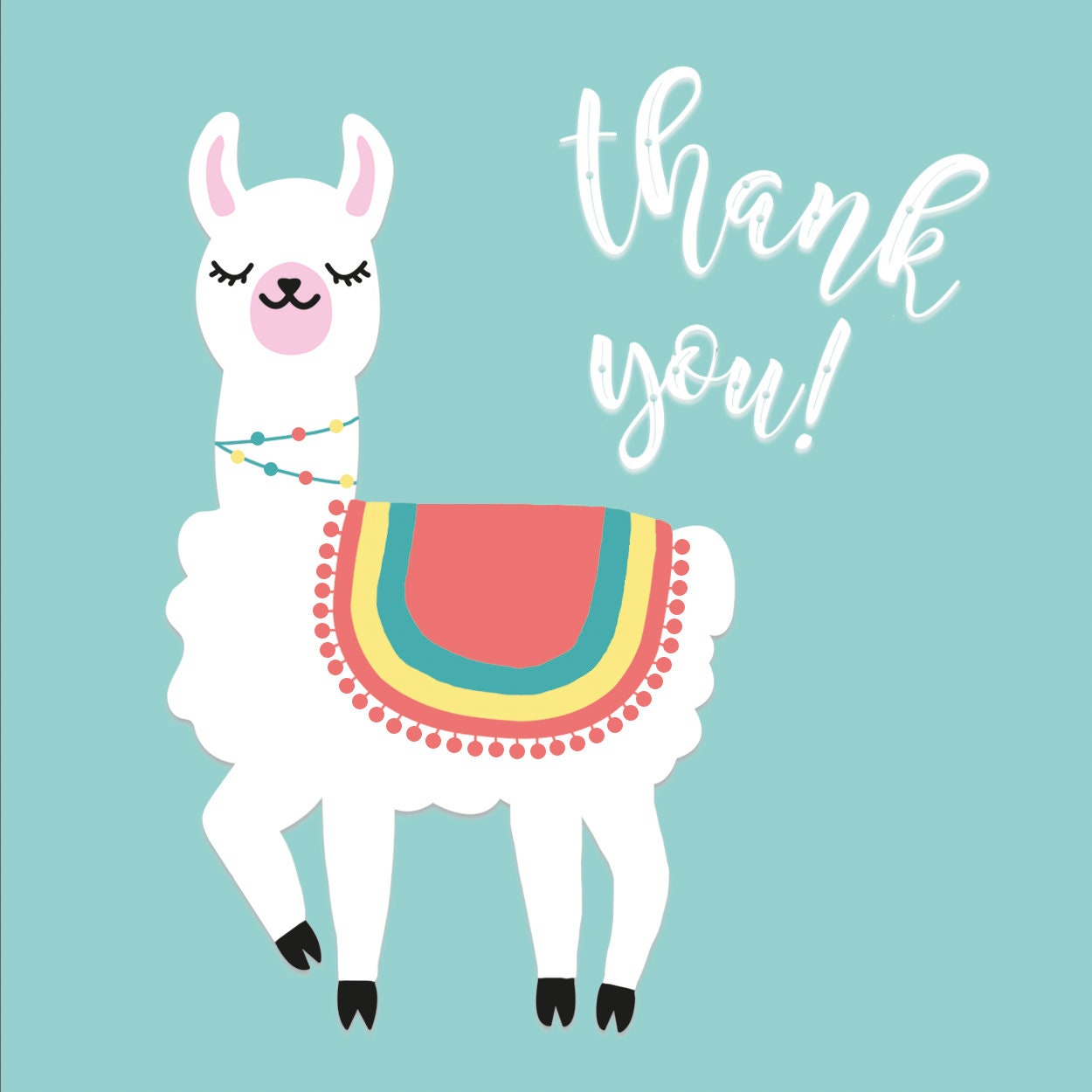 Llama Thank You Cards Pack Small (pack of 6) - Etsy