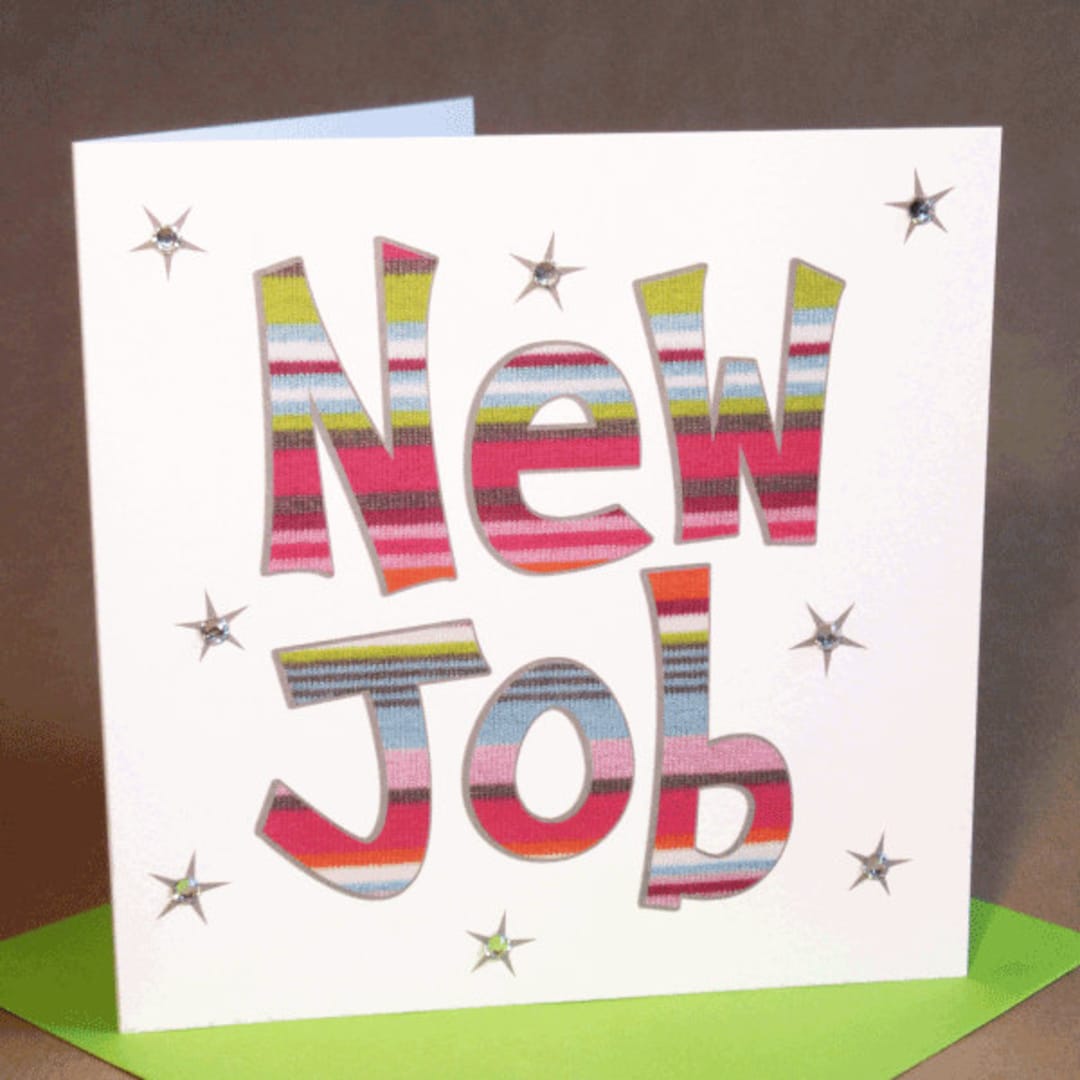 New Job Card (jewelled) - Etsy