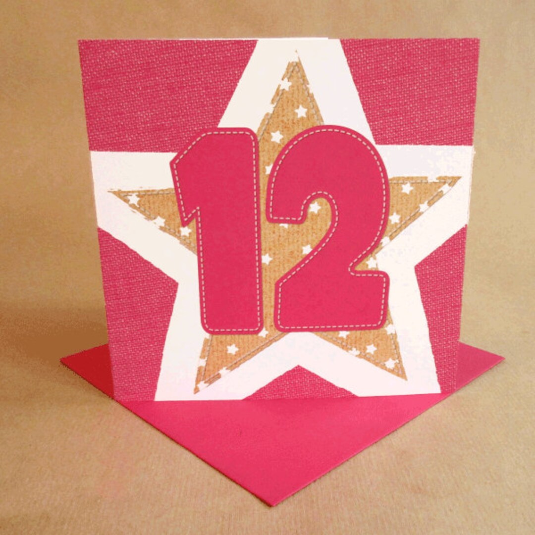 Age 12 Girl Birthday Card - Etsy