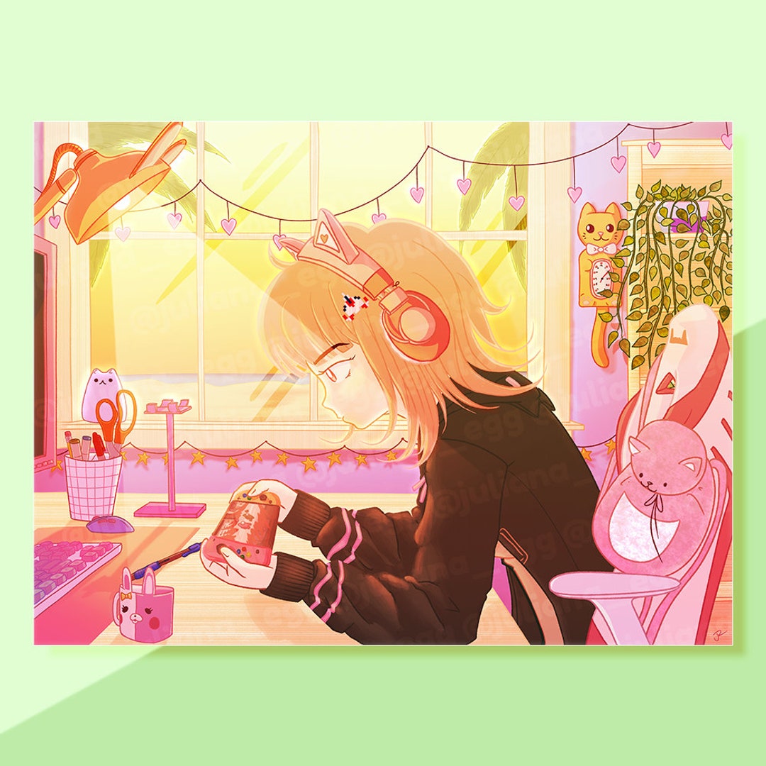 Chiaki Nanami Art Print - Danganronpa Wall Print - 9" X 12" - Etsy