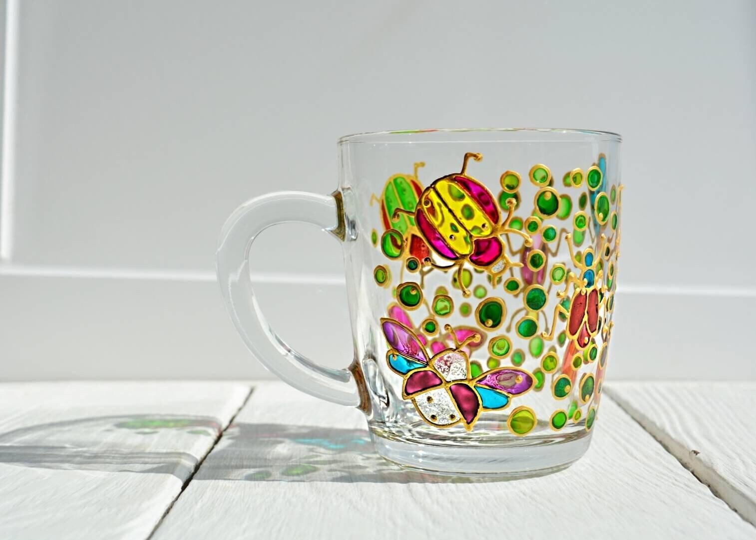 Bug Beetle Tea Mug Insect Glass Mug Tea Lovers Cup Summer | Etsy