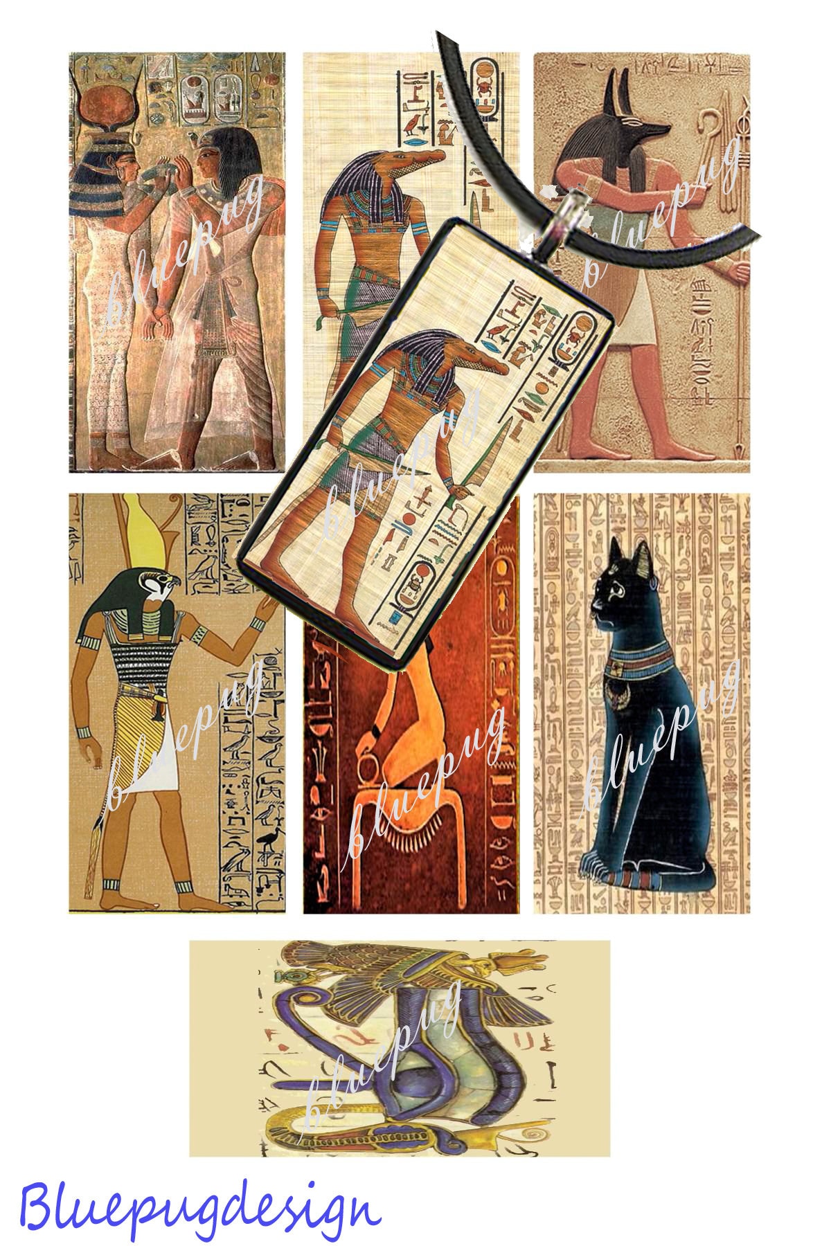 Egyptain Gods Domino Images 1x2 Photo Quality 4x6 Sheet Digtal Download ...