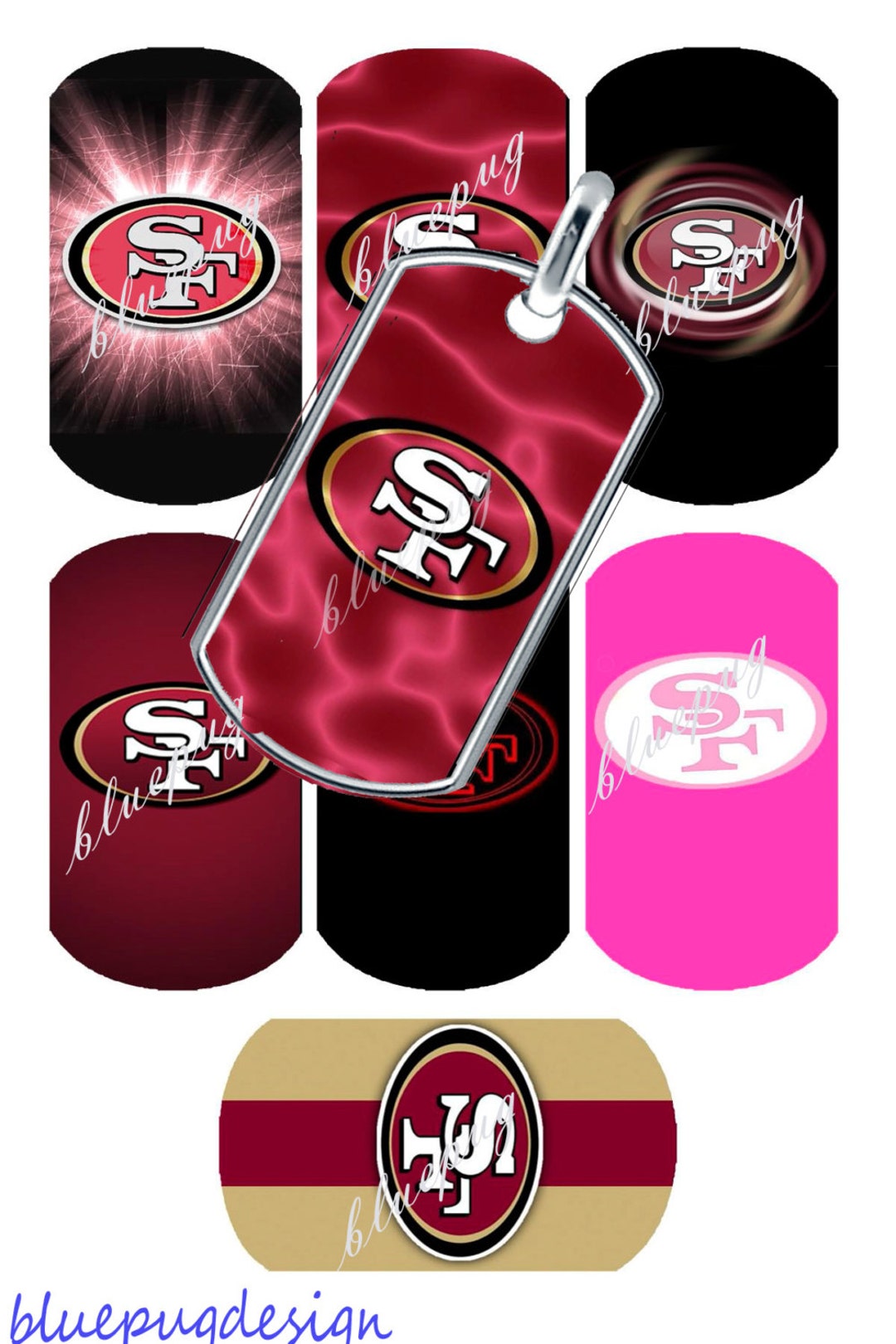 49ers 7 Mix Dog Tags Images Photo Quality 4x6 Sheet Digtal Download ...
