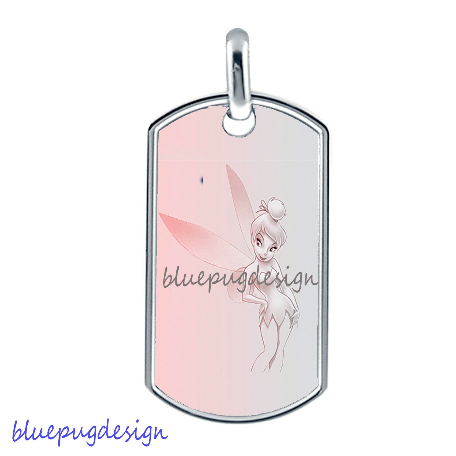 7 Pink and Blue Tinkerbell Standard Dog Tag 1.1 X 2 Images Photo ...