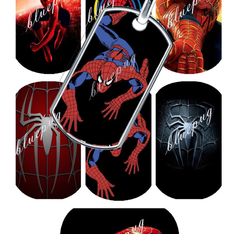 Spiderman Name Tags - Etsy
