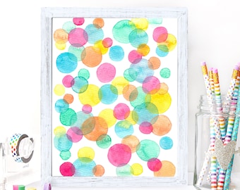Polka dot art | Etsy