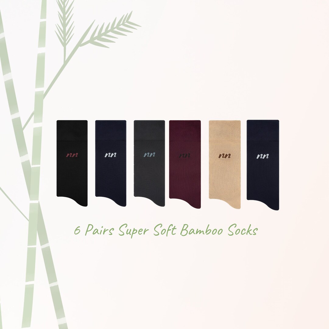Bamboo Socks for Men, Eco-friendly Bamboo Socks, 6 Pairs Bamboo Socks ...