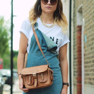 Small Polished Leather Moroccan Camera Bag Satchel | 80's Style - Etsy UK
