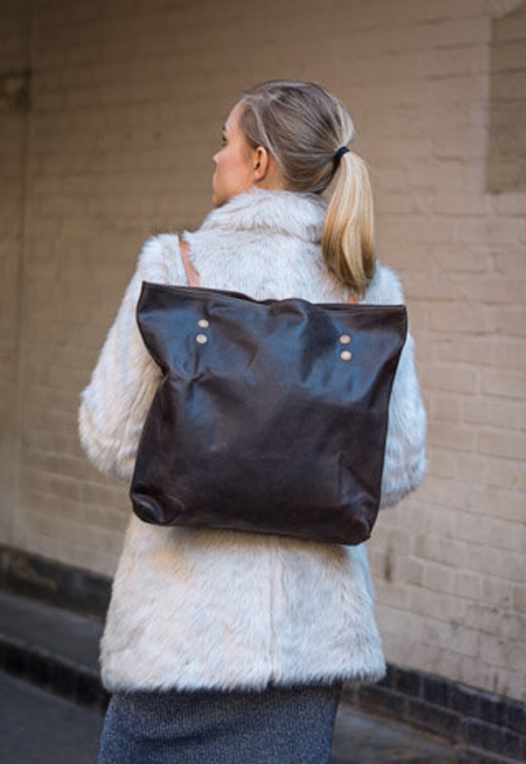 Coco Leather Backpack Tote (convertible) - Etsy
