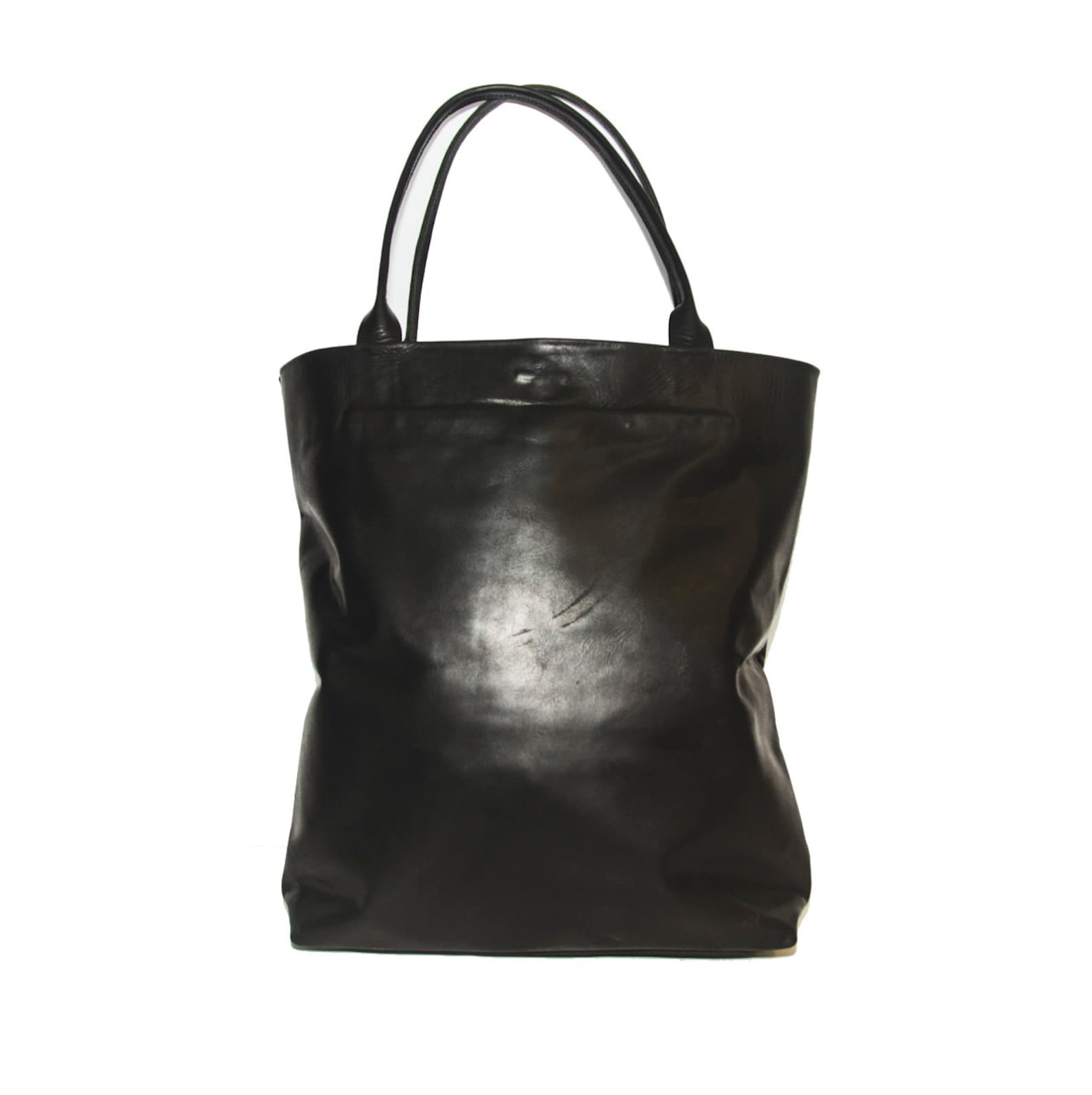 The Urban Black Leather Tote, Shopper Bag - Etsy UK