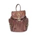 80's Style Mini Rucksack Backpack | Stressed Brown Gloss Leather - Etsy