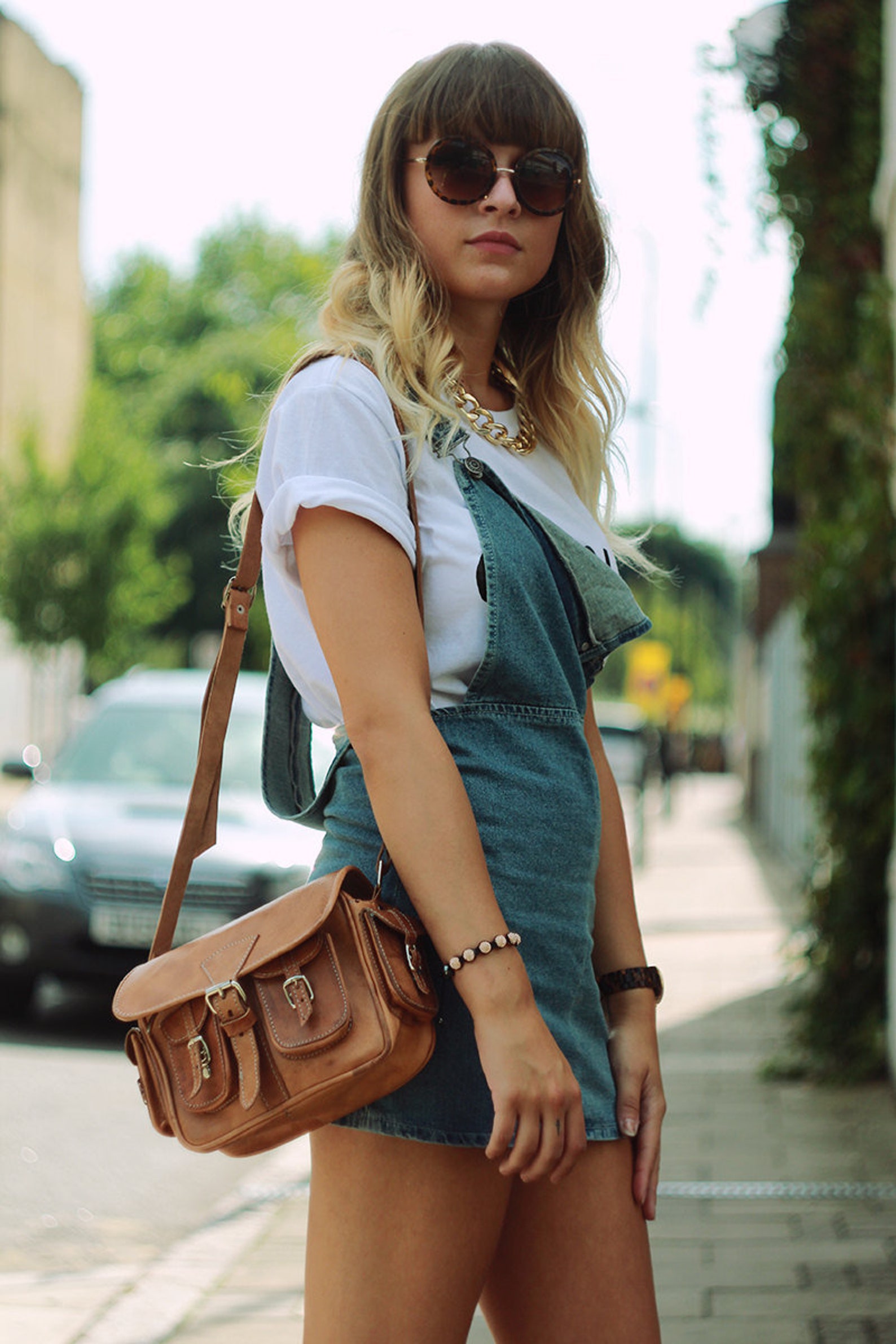 Small Polished Leather Moroccan Camera Bag Satchel | 80's Style - Etsy UK