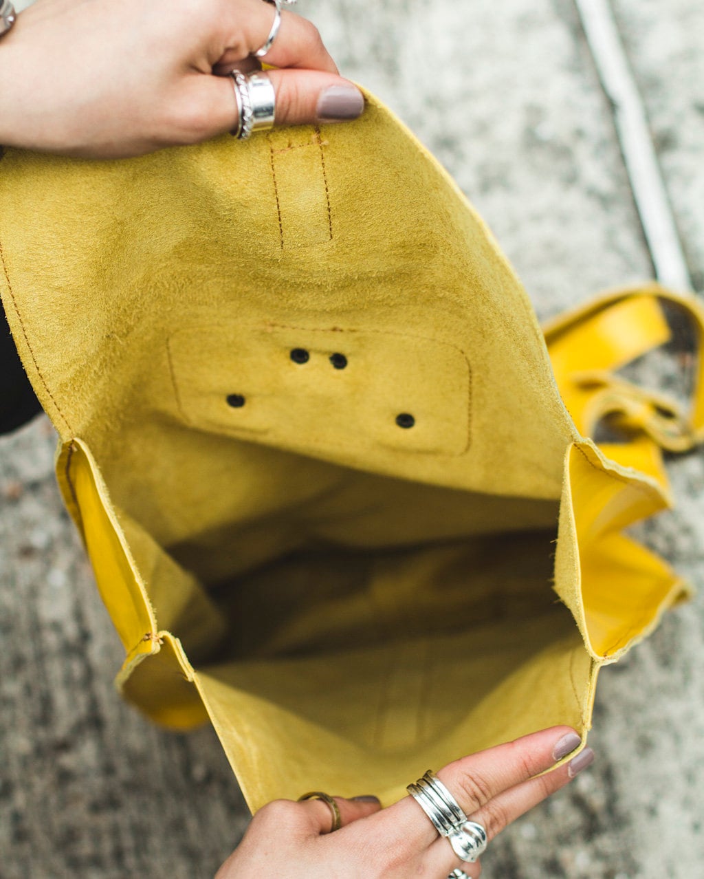 Yellow Urban Leather Backpack Premium - Etsy UK
