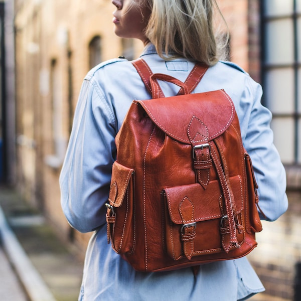 Orange Backpack - Etsy