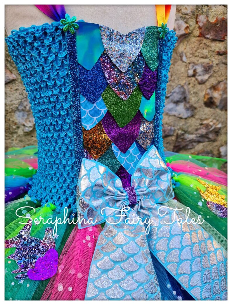 Rainbow Fish Tutu Dress up Costume Outfit.girls Under the Sea - Etsy