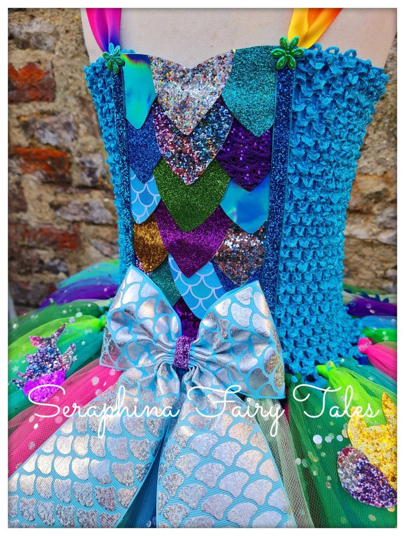 Rainbow Fish Tutu Dress up Costume Outfit.girls Under the Sea - Etsy