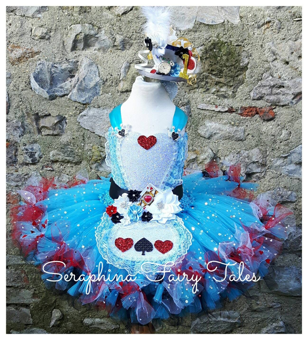 Girls Alice Dress up Deluxe Costume.lined Blue Petti-tied With - Etsy