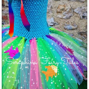 Rainbow Fish Tutu Dress up Costume Outfit.girls Under the Sea Lined ...
