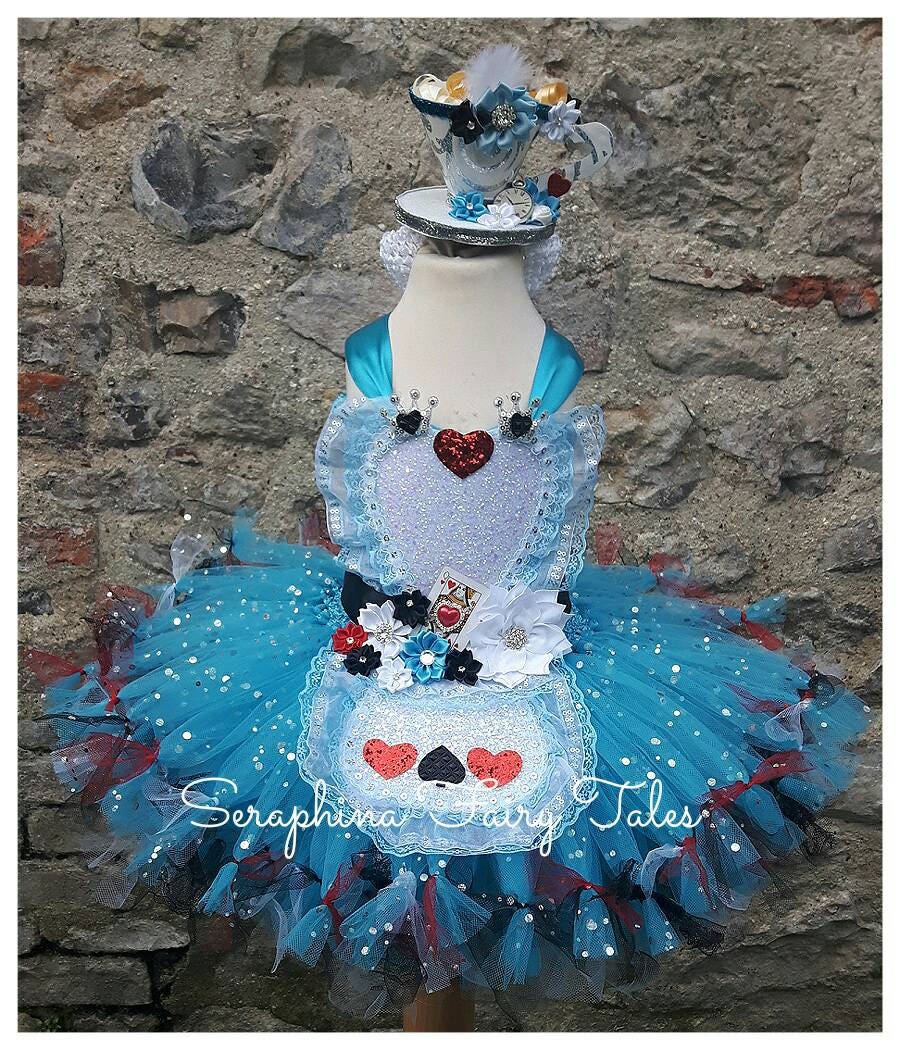 Girls Alice Dress up Deluxe Costume.lined Blue Petti-tied With - Etsy