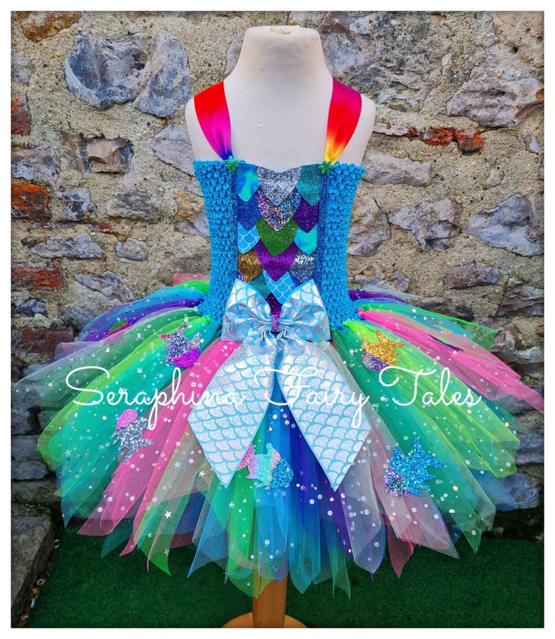 Rainbow Fish Tutu Dress up Costume Outfit.girls Under the Sea - Etsy