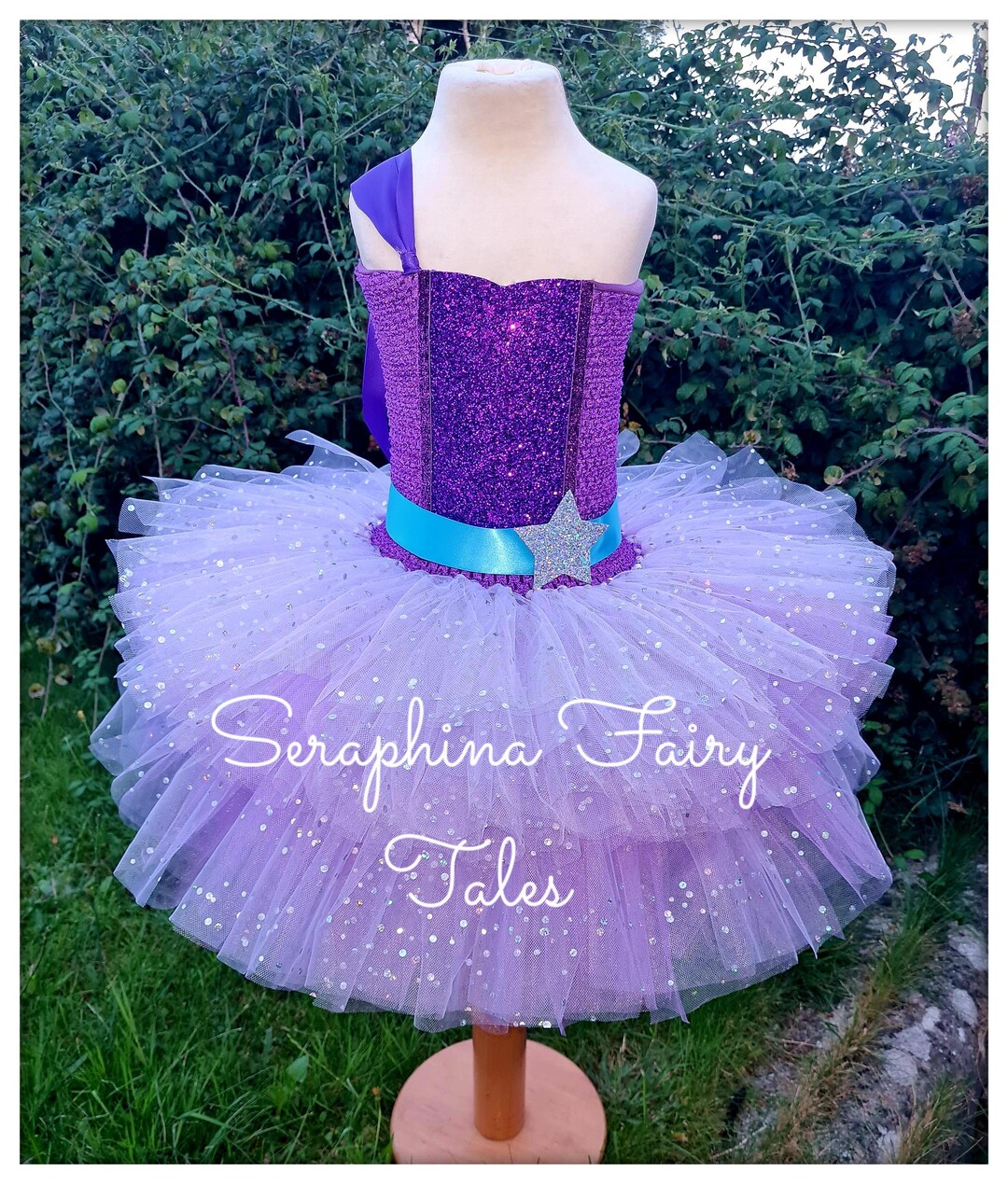 Purple Pop Star Singer Star Tutu Dress Costume.girls Lined Sparkly ...