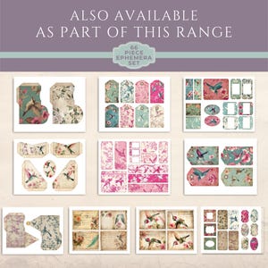 Vintage Humming Bird Junk Journal Paper Printable, Floral Scrapbook ...
