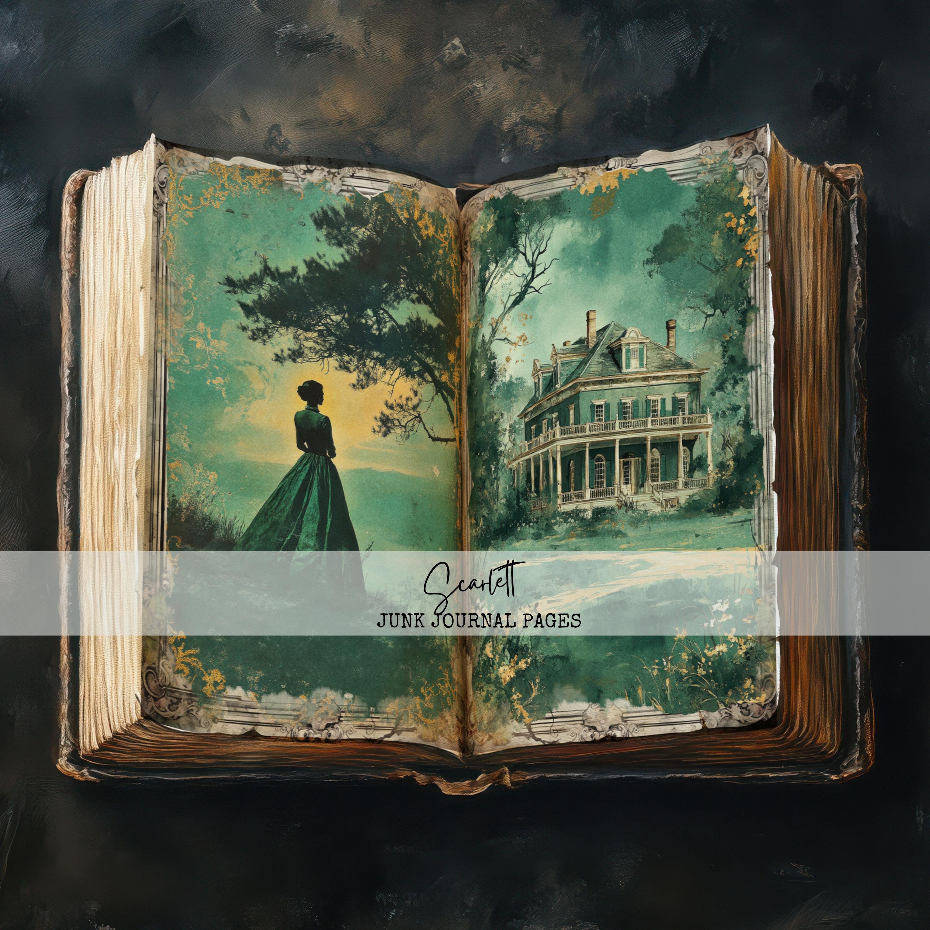 Junk Journal Kit, Gone With the Wind Inspired Scrapbook Pages, Scarlett ...
