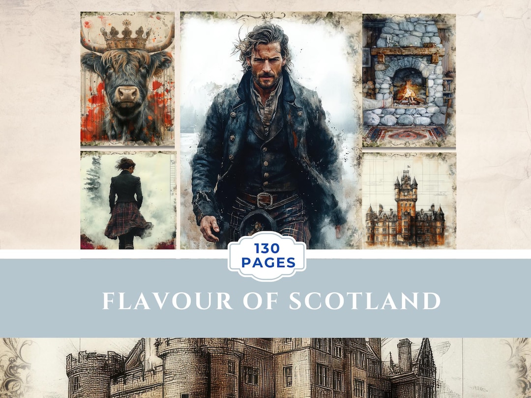 Scotland Junk Journal Kits, Junk Journal Half Pages, Scotland Scrapbook ...