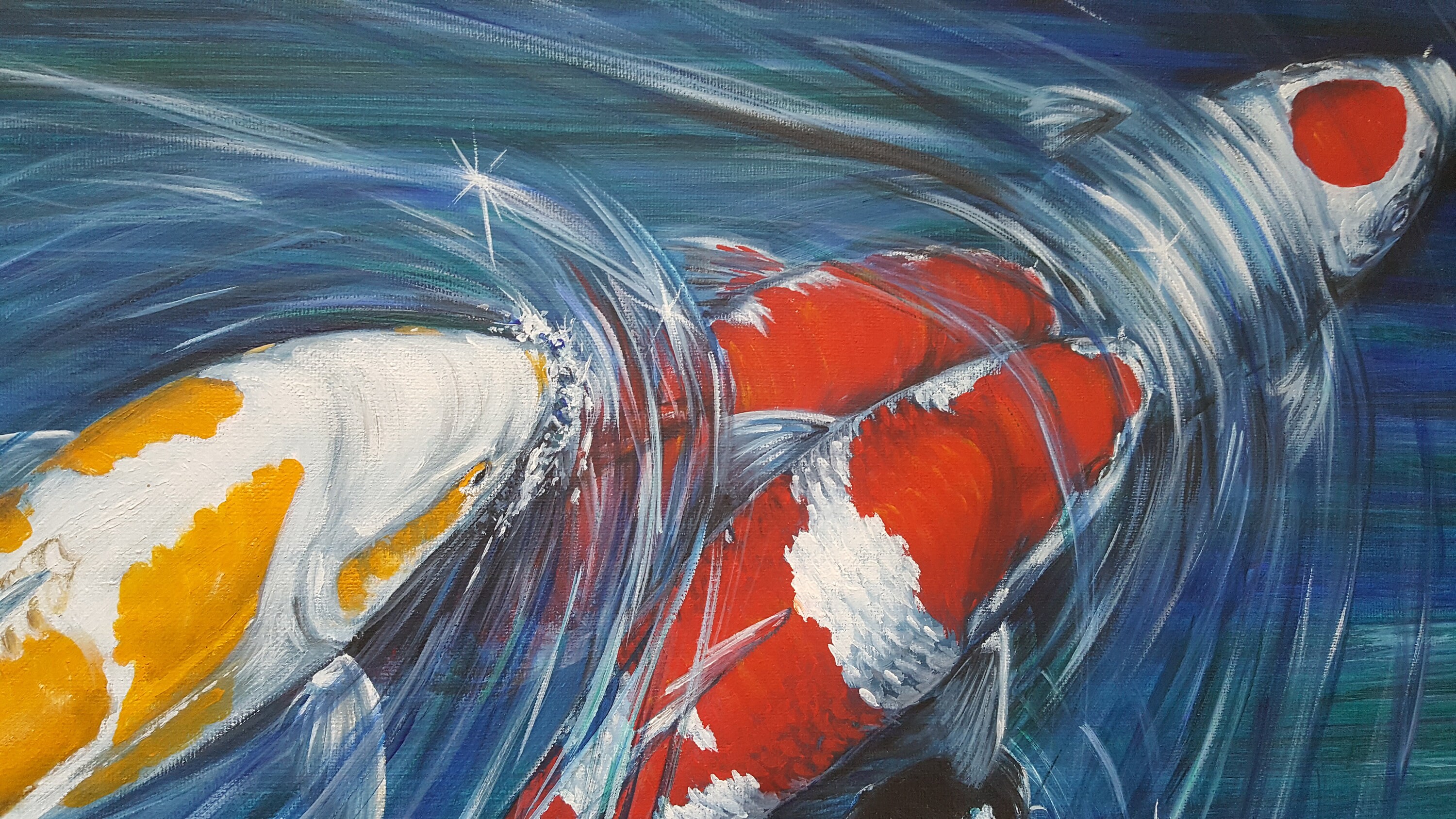 Koi carp painting original artwork acrylic artwork Koi - Etsy.de
