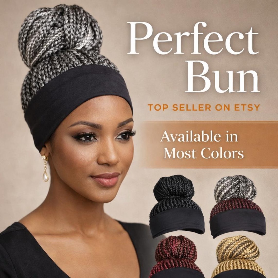 Braided Ponytail Wig Bun | Synthetic Pre-braided Hair, Interchangeable ...