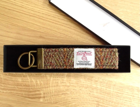 Keychain in HARRIS TWEED Key Ring Key Fob Gift for Him | Etsy
