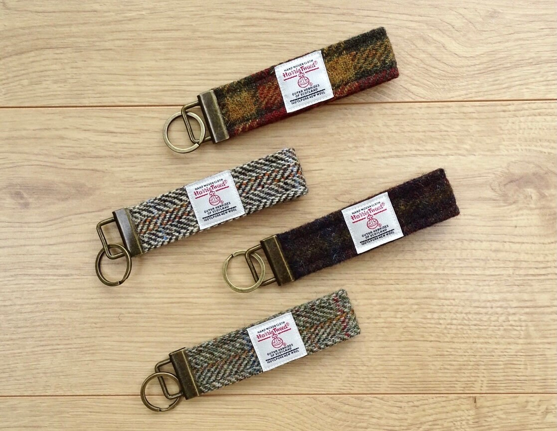 Keychain in HARRIS TWEED Key Ring Key Fob Gift for Him - Etsy