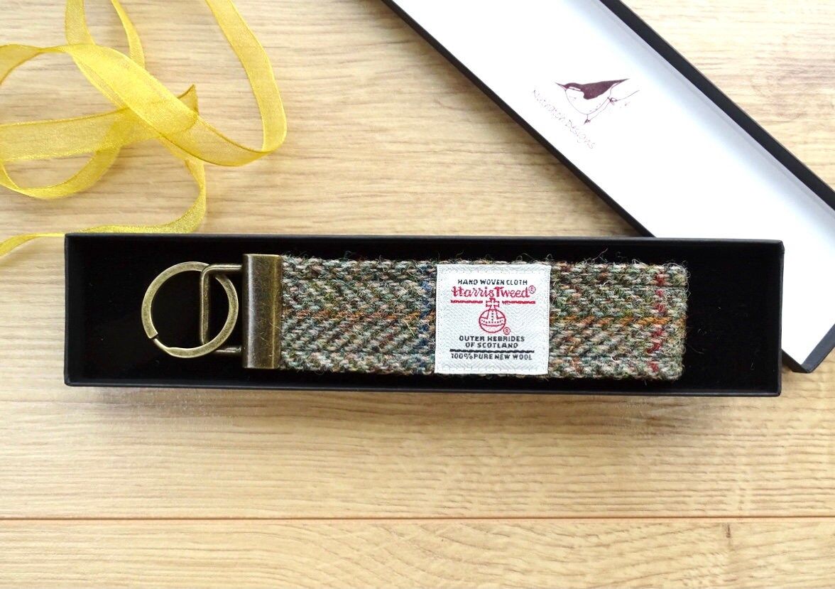 Keychain in HARRIS TWEED Key Ring Key Fob Gift for Him - Etsy