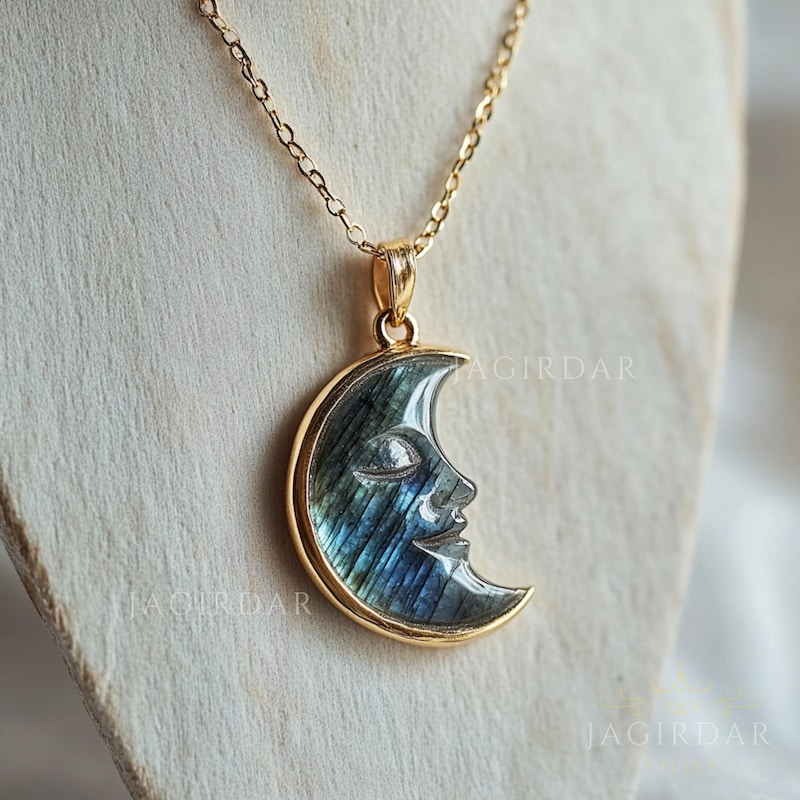 Half Moon Pendant - Etsy