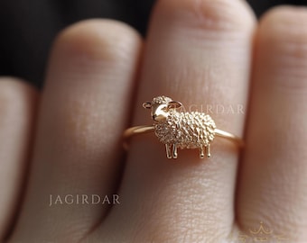 Sterling Silver Sheep Ring: Minimalist Animal Jewelry - Etsy
