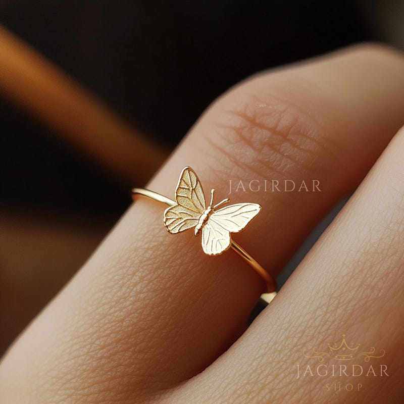Gold Butterfly Ring - Etsy